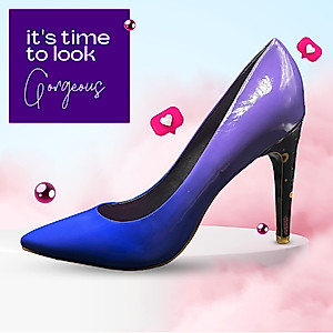 Versaitone Women Heels Pump 4 inch - Handcrafted Closed Pointed Toe Stiletto Heels, Classy Non-Slip Heels with Patent Leather - Lambskin Cushion for Enhanced Wear & Comfort