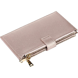 Travelambo Wallet Women RFID Blocking Bifold Multi Card Wallet Case with Zipper Pocket RFID Wallet Women