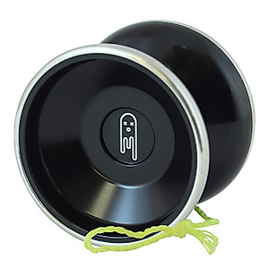 Black Yoyo King Ghost Bi Metal Aluminum and Steel Professional Trick Yoyo with Ball Bearing Axle and Extra String