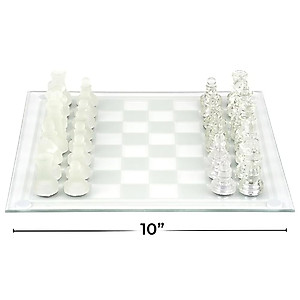 10" Glass Chess Set