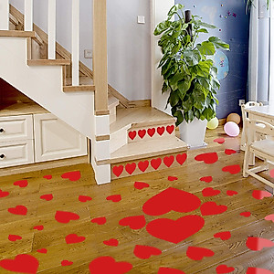 DRON TOOON Love Heart Valentine's Day Wall Decor(97 Decals )Red Heart Stickers Home Decor for Kids Girl Teen Room Office Valentines Hearts Accessories Birthday Party Supplies Gifts