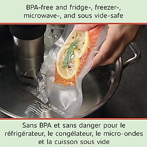 FoodSaver Vacuum Sealer Bags, Rolls for Custom Fit Airtight Food Storage and Sous Vide, 8" x 20' (Pack of 2)