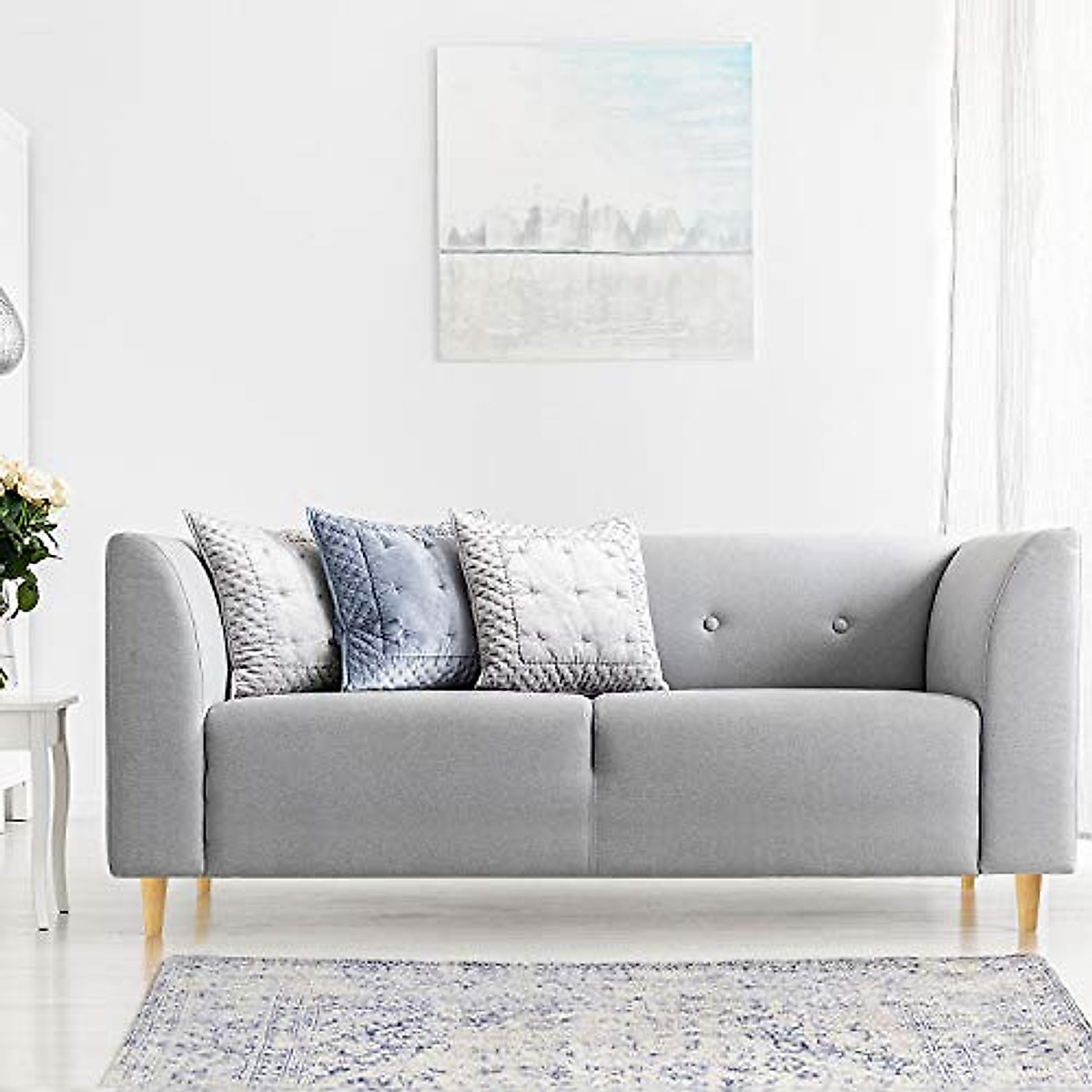 One Sight 5 inch Solid Wood Furniture Legs Dresser Legs Sofa Replacement Legs, Mid Century Sofa Legs for Couch, Bed, Armchair,Cabinet, Set of 4