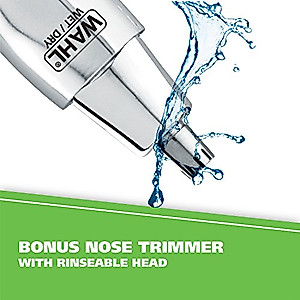 Wahl Groomsman Rechargeable Beard Trimming kit for Mustaches, Nose Hair, and Light Detailing and Grooming with Bonus Wet/Dry Electric Nose Trimmer – Model 5622