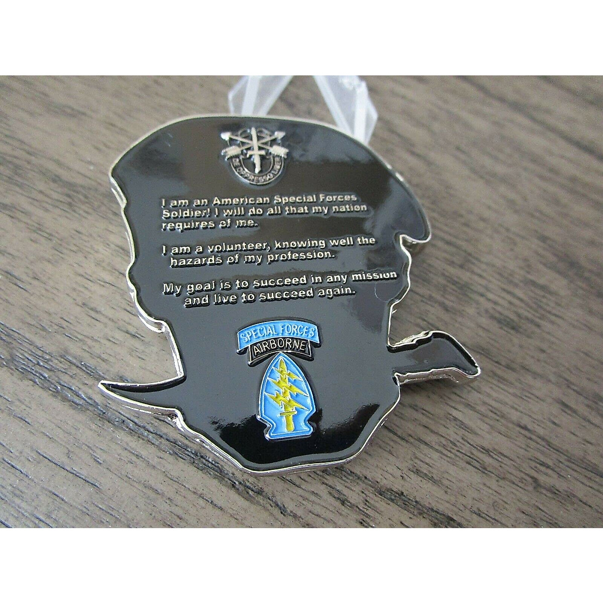 United States Army 10th Special Forces Group Green Berets Creed 10th SFG(A) Reapers Skull Challenge Coin