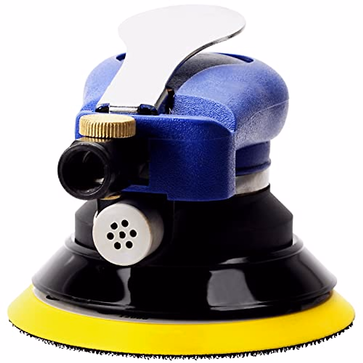 5-inch air palm random orbital sander, dual-action pneumatic polisher speed adjustable grinding sanding with 5-inch pad, random orbit air sanders