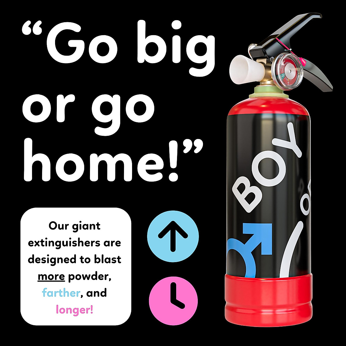 Baby Gender Reveal Powder Spray Color Blasters (Jumbo) | 2 Pack | Blue & Pink Smoke | 100% Biodegradable Powder Spray For Boy or Girl Reveal Decorations & Ideas