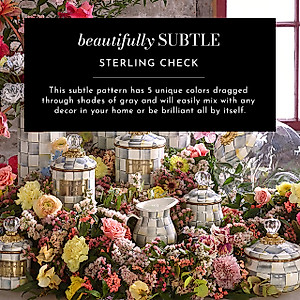 MACKENZIE-CHILDS Sterling Check Serving Platter, Large 16-Inch Enamel Serving Dish