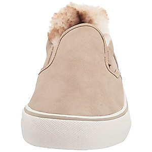 Lugz womens Clipper Lx Fur Classic Slip-on Fashion Sneaker, Fawn/Cream/Off White, 8.5 US