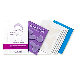 Toute Nuit Facial Wrinkle Patches, Face Tape, Y-Shape, Frown Lines, Around Eyes and Mouth, 20 Patches