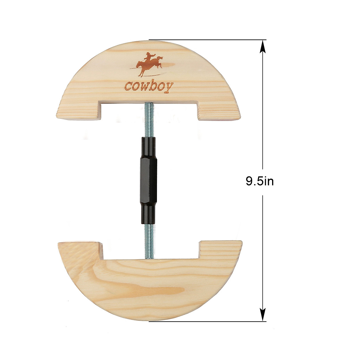 Cowboy Hat Stretcher,Small Size 6 1/2 to 9 1/2-Colourful Adjustable Buckle Heavy Duty (Small, Black)