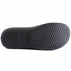 RockDove Men's Sherpa Lined Memory Foam Clog Slipper, Size 10.5 US Men, Black