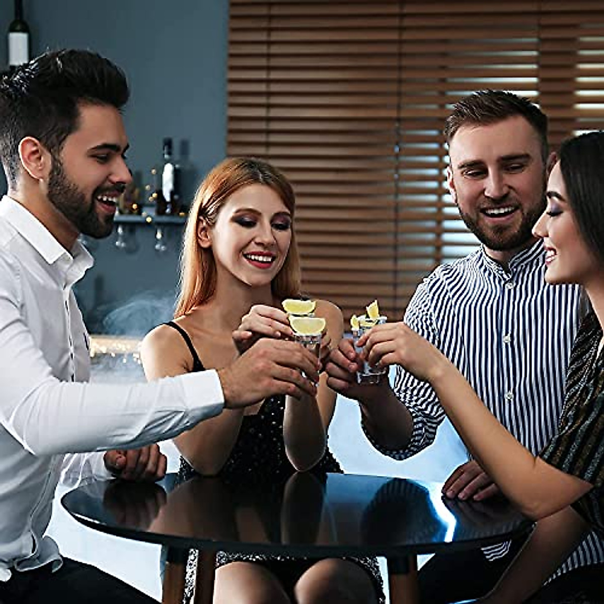 Vivimee 30 Pack Heavy Base Shot Glasses Bulk, 2.2 oz Square Shot Glasses Set, Clear Espresso Shot Glass, Small Whiskey Shot Glasses for Vodka, Whiskey, Tequila, Espressos, Spirits & Liquors