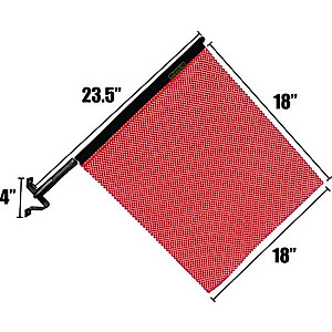 Oversize Warning Products - Quickmount Flag and Bracket - Made in USA - Warning & Safety flag for Truck, Trailer and Pilot Cars (Red, 2 Pack)
