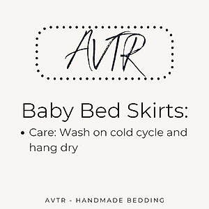 Lilac Purple Ruffle Crib Bed Skirt, Boho Baby Girl Ruffled Bedding Dust Ruffle Skirts, Extra Long 16 inch Gathered Standard Bedskirt Nursery Decor, AVTRBoutique