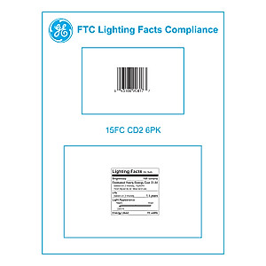 GE 48395 Light Bulb, 15 Watts, Crystal Clear, 2