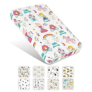 Moonlight Family Noiseless 3” Pack n Play Mattress, 38”x26” Premium Foam Portable Odorless & Steady Playard Mattress fits ONLY Playpens (28.5 * 39.5"), Princess