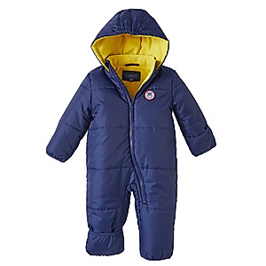 iXtreme Baby Boys' Snowsuit - Cozy Fleece Insulated Winter Snow Pram Bunting Suit for Newborns and Infants (Sizes: 0-24M), Size 12-18 Months, Navy
