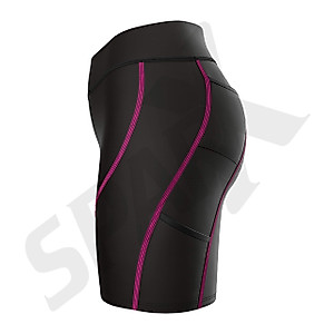 Sparx Energy Women Triathlon Shorts| Womens Triathlon Bike Short 7” Tri Shorts Women (Pink Seams)