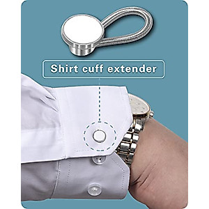 YUANHANG 18Pcs Shirt Collar Button Extender: Neck Button Extender for Mens Dress Shirt - Comfortable Tie Collar Expander