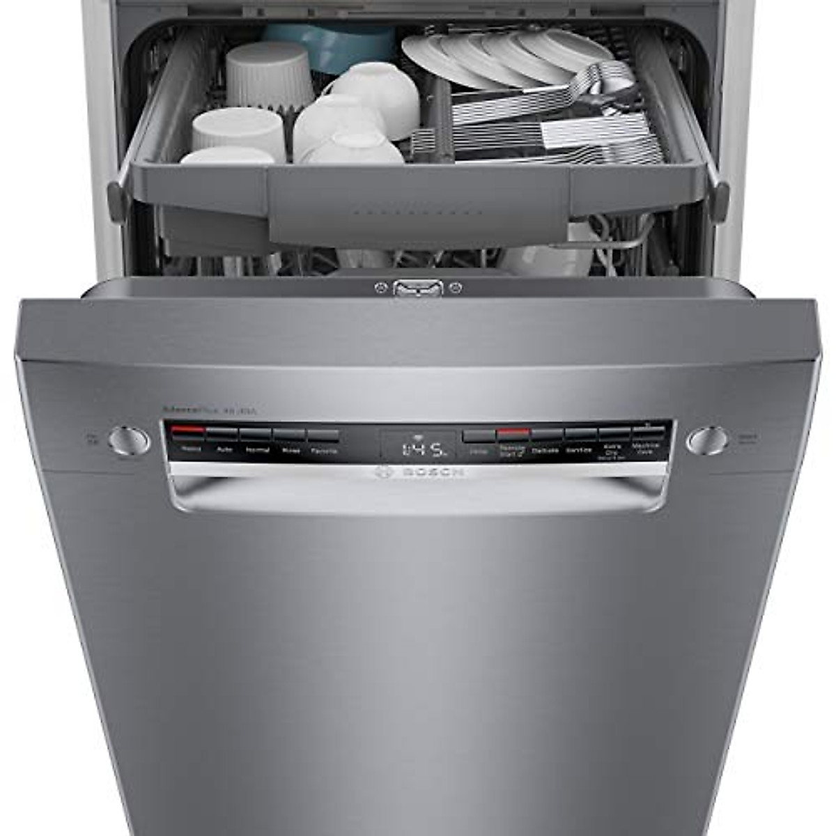 Bosch 300 Series ADA 18" Stainless Steel Recessed Handle Dishwasher - SPE53B55UC