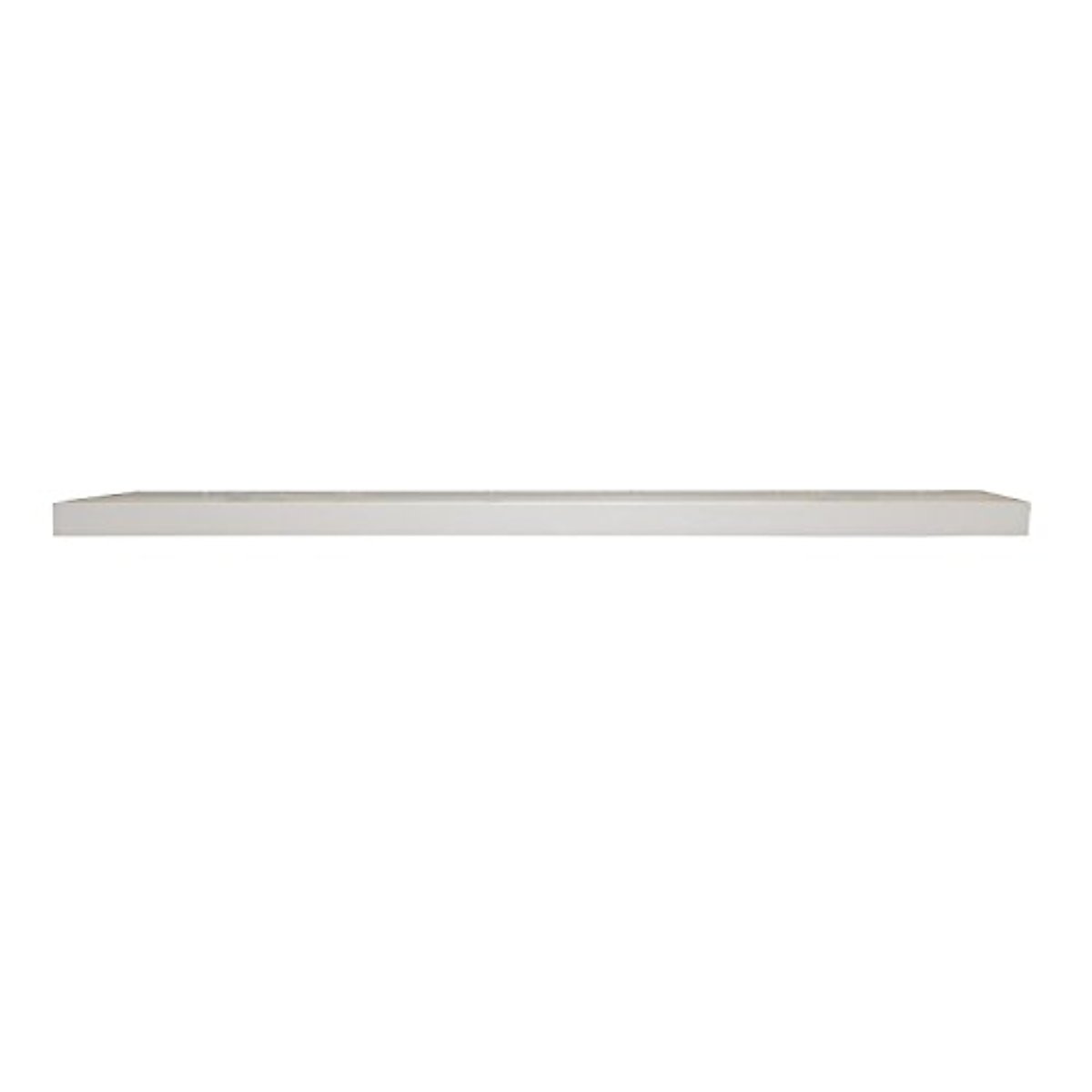 InPlace Shelving 9084670 48 in W x 8 in D x 1.25 in H Slimline Floating Wall Shelf with Invisible Brackets, White