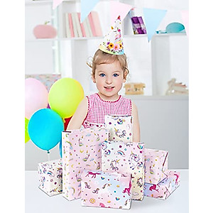 Unicorn Wrapping Paper - 10 Sheet 20'' x 27'' Unicorn Gift Wrapping Paper Girls Birthday Wrapping Paper Pink Wrapping Paper Child Gift Wrap Paper Wrapping Paper Kids Girls Birthday Wrapping Paper