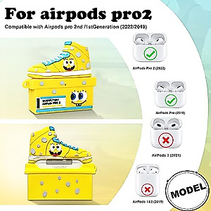 Buewutiry Cute Case for AirPod Pro 2 Case - Compatible with Airpods Pro 2/1 Generation Case, Soft Silicone Case for Airpods Pro 2nd Generation Case Cover