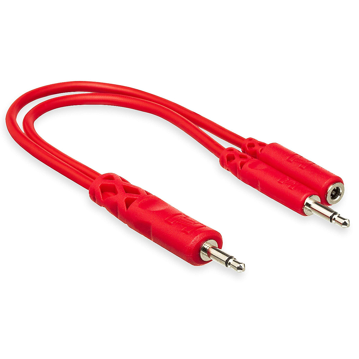 Hosa CMM-500Y-MIX 3.5 mm TS with 3.5 mm TSF Pigtail to 3.5 mm TS Hopscotch Patch Cables, Various Lengths (5 Pieces) & CMP-305 3.5 mm TS to 1/4" TS Mono Interconnect Cable, 5 feet