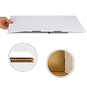 RLAVBL Shipping Boxes 12x9x4 Set of 20, White Corrugated Cardboard Box