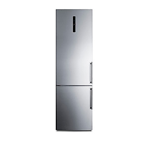 Summit Appliance FFBF181ES2LHD Bottom Freezer Refrigerator, 24" Wide, High Temperature Alarm, 11.7 cu.ft Capacity, Stainless Steel Door, Left Hand Door Swing, Multi-Flow Fan, Digital Thermostats
