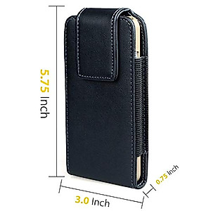 iPhone Se 2020 8 7 6s Holster Case, Gcepls Leather Pouch Sleeve Carrying Case with Belt Clip Holster for iPhone Se2 iPhone 8 7 6 6s S7(Vertical Black)