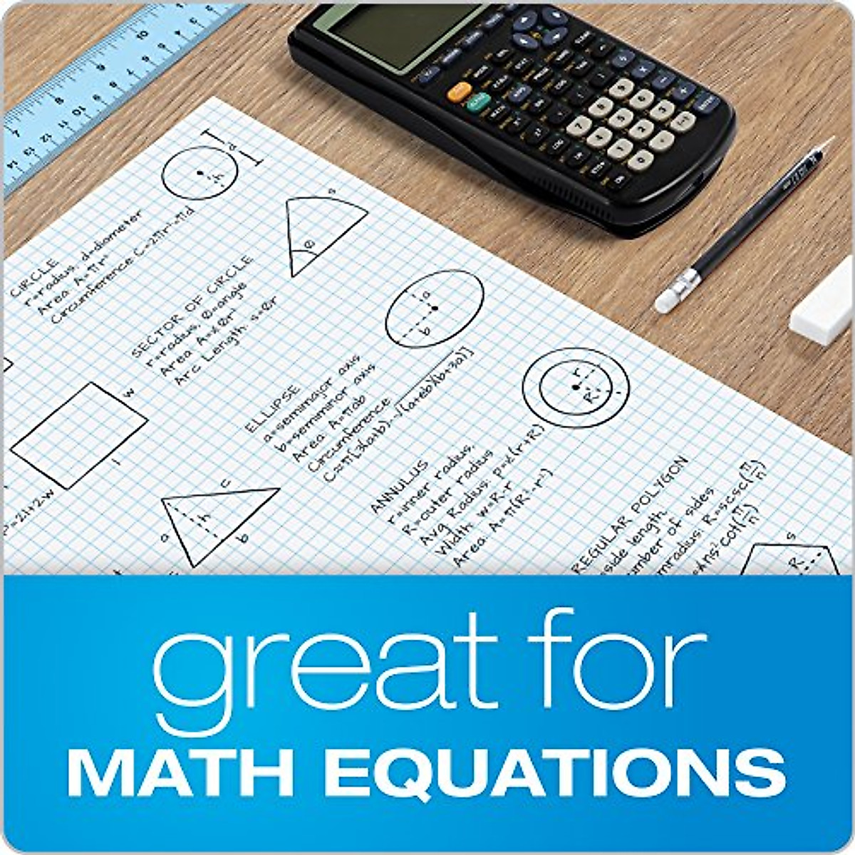 Ampad Quadrille Double Sided Pad, 11 x 17, White, 4x4 Quad Rule, 50 Sheets, 1 Pad (22-037)