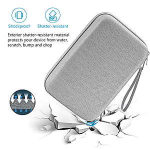 ProCase Hard Travel Electronic Organizer Case for MacBook Power Adapter Chargers Cables Power Bank Apple Magic Mouse Apple Pencil USB Flash Disk SD Card Small Portable Accessories Bag -L, Grey