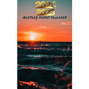 2023-2024 Monthly Pocket Planner: Beautiful sea view |Small 2 Year Calendar Schedule Organizer Start January 2023 to December 2024 with ... Notes, Important Dates, and Passwords