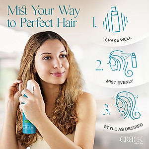 Crack HAIR FIX Mist Spray - Moisturizes & Protects Hair From Dryness & Thermal Damage, Improves Texture - 6 oz