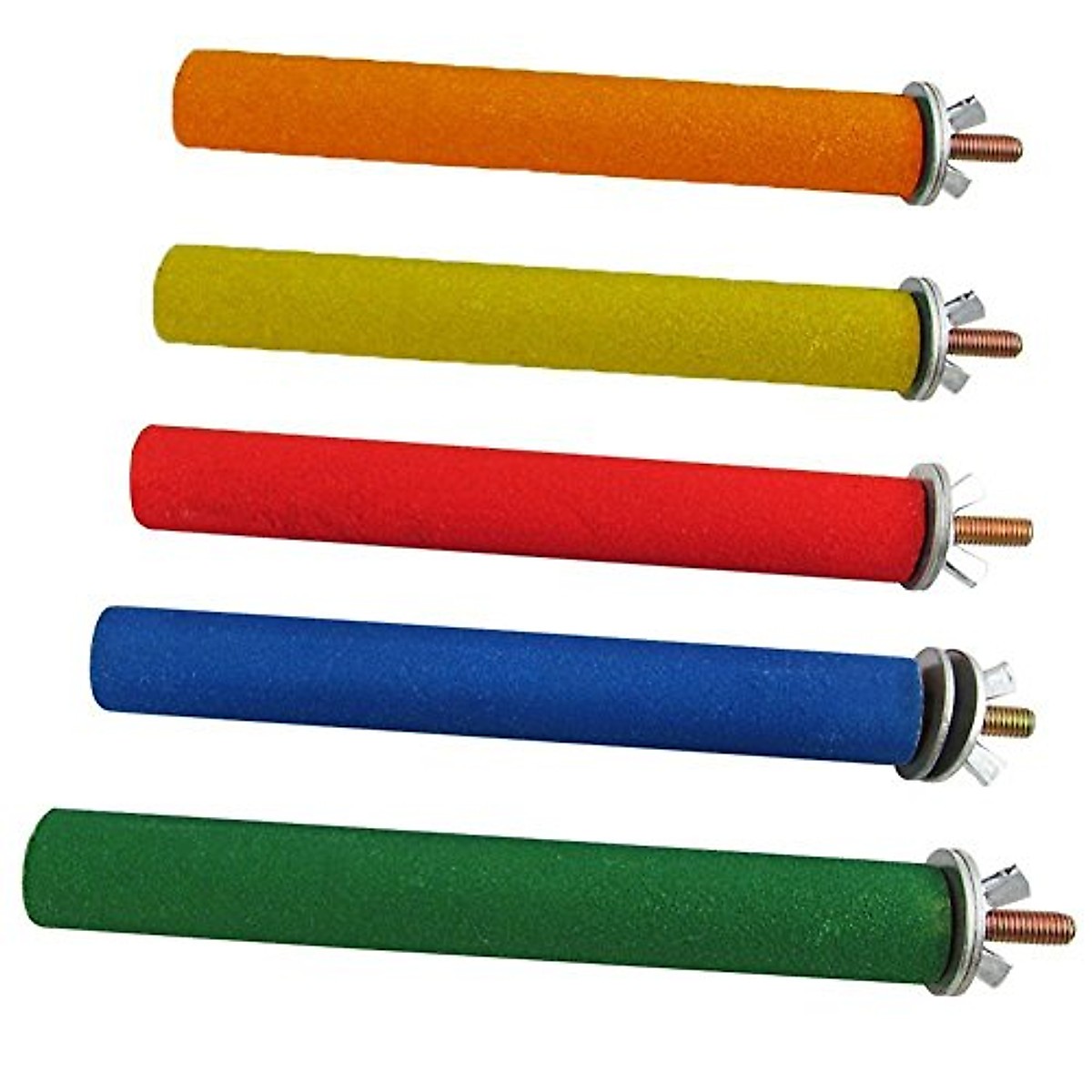 Bird Cage Perch Stand Wooden Paw Grinding Toy Chew Toys for Bird Parrot Macaw African Greys Budgies Parakeet Cockatiels Conure Lovebird Cage Hanging Accessories