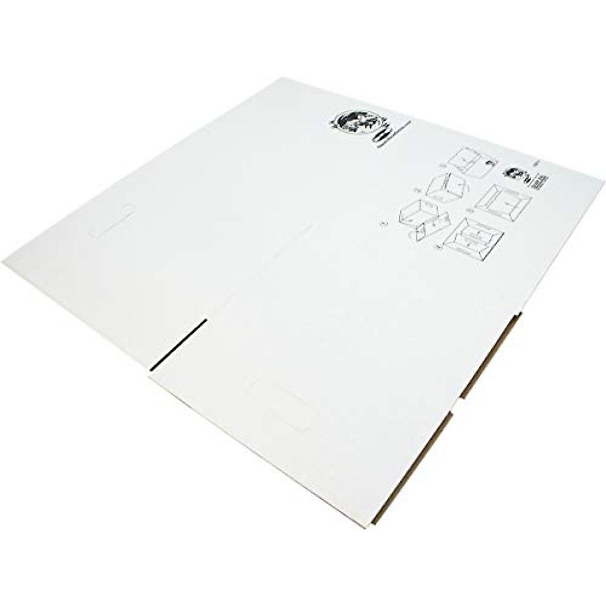 12" Vinyl Record Storage Box - Sturdy Cardboard with Removable Lid - Holds up to 90 Records or Laser Discs - 1 Box #12BC13