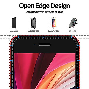 Power Theory 2-Pack Screen Protector for iPhone SE 2nd & 3rd Gen Premium Shatter Resistant Tempered Glass [9H Hardness], Easy Install, HD Clear, Bubble Free, Case Friendly, [Anti-Scratch], Anti-Smudge