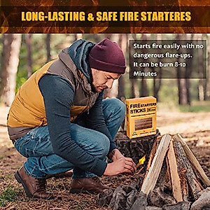 Realcook Natural Fire Starter Cubes: Upgraded 36 Firestarters Kindling