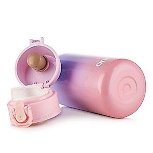 Sprouts Kids Water Bottle - 11Oz, Insulated Stainless Steel Bottle, Leakproof, Perfect for Kids Lunch Bag (Purple-pink)