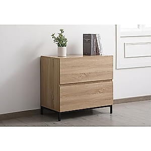 Elegant Decor 32 inch lateral File Cabinet in Mango Wood