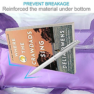 AGSDON Clear Backpack, Heavy Duty Transparent Bookbag, See Through PVC Backpacks for Women - Purple