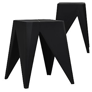 ISL Furnishings InterSpaceLiving Zuho Multi-Use Stool (4, Black)