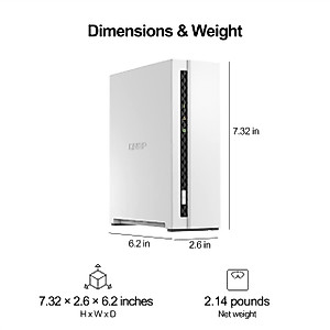 QNAP TS-133-US 1 Bay Affordable Desktop NAS with ARM Cortex-A55 Quad-core Processor and 2 GB DDR4 RAM (Diskless)