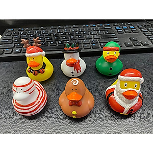 Christmas Advent Calendar 2023 with Christmas Rubber Ducks for Kids & Toddlers, 24 Days Christmas Countdown Calendar Toy & Gifts for Kids Boys & Girls by 4E's Novelty