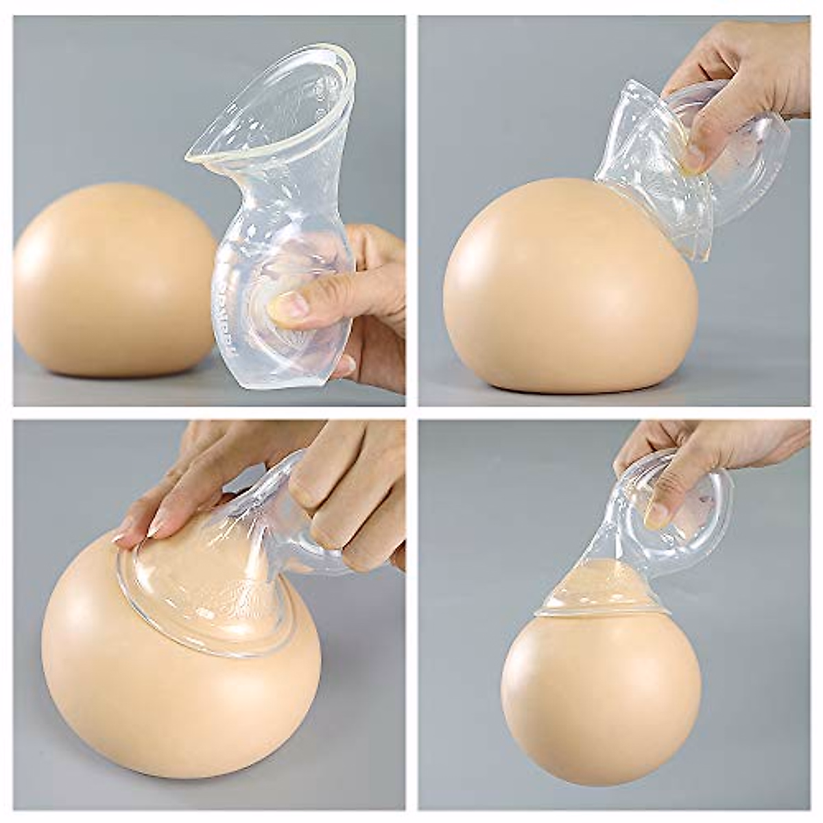 haakaa Manual Breast Pump 4oz/100ml One-Piece Design with Silicone Cap Made by Food Grade Silicone Milk Saver & Milk Catcher for Breastfeeding Moms