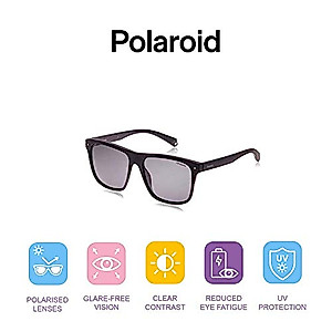 Polaroid Sunglasses Men's PLD6041/S Rectangular Sunglasses, Matte Havana , 56mm US