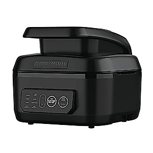 George Foreman Beyond Grill™ 7-in-1 Electric Indoor Grill with Air Fry Technology, MCAFD800D, Black, Large