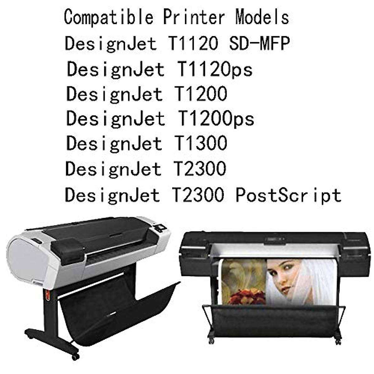 Tuobo Compatible Ink Cartridge Replacement for HP 72 Ink Cartridge 130ML Use with designjet T1100 T1200 T1100ps T1120 SD-MFP T1120ps T2300 T610 T790 Printer ect (Pack of 6)